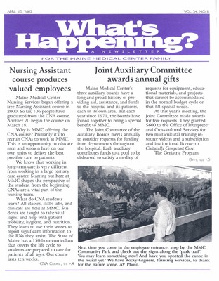 "What's Happening: April 10, 2002" by Maine Medical Center