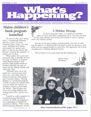 "What's Happening: December 19, 2001" by Maine Medical Center