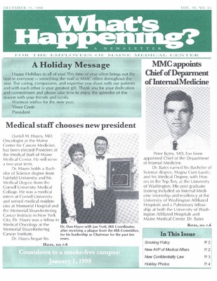 "What's Happening: December 23, 1998" by Maine Medical Center