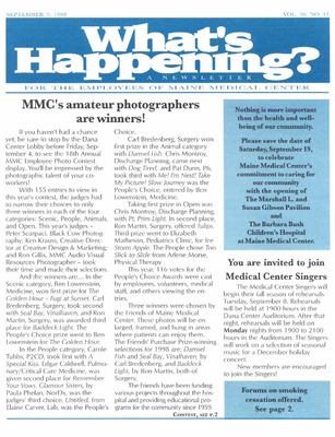 "What's Happening: September 3, 1998" by Maine Medical Center