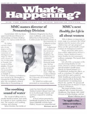"What's Happening: February 25, 1998" by Maine Medical Center