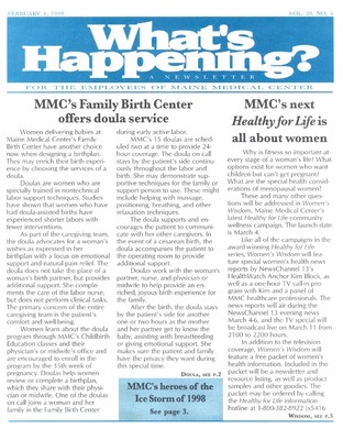 "What's Happening: February 4, 1998" by Maine Medical Center