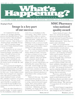 "What's Happening: January 21, 1998" by Maine Medical Center