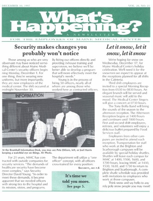"What's Happening: December 10, 1997" by Maine Medical Center