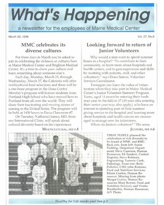 "What's Happening: March 20, 1996" by Maine Medical Center