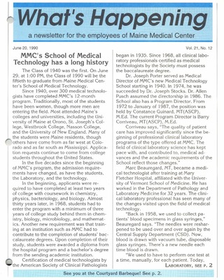 "What's Happening: June 20, 1990" by Maine Medical Center