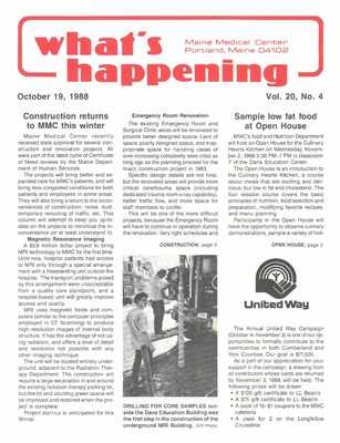 "What's Happening: October 19, 1988" by Maine Medical Center
