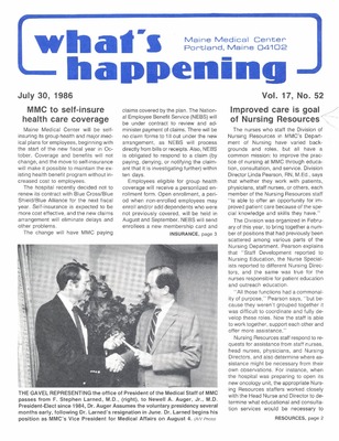 "What's Happening: July 30, 1986" by Maine Medical Center