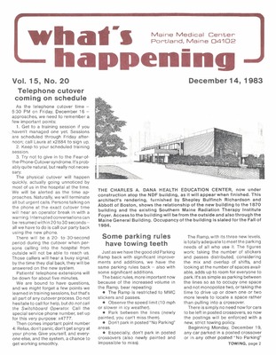 "What's Happening: December 14, 1983" by Maine Medical Center