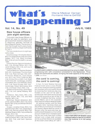"What's Happening: July 6, 1983" by Maine Medical Center