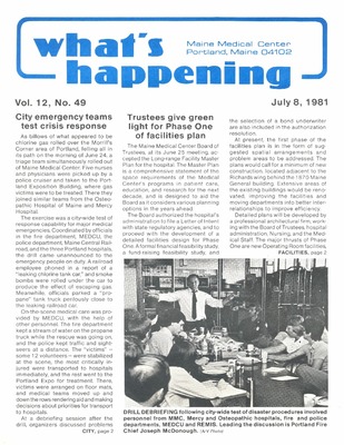 "What's Happening: July 8, 1981" by Maine Medical Center
