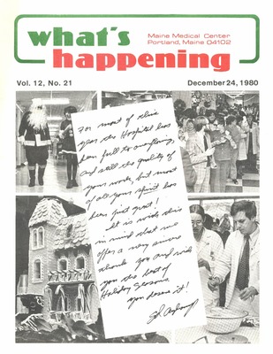 "What's Happening: December 24, 1980" by Maine Medical Center