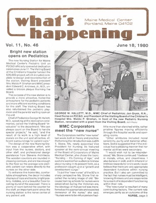 "What's Happening: June 18, 1980" by Maine Medical Center